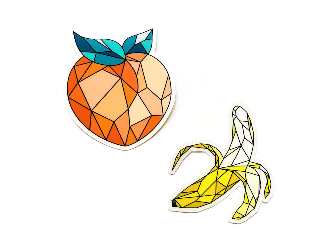 CLEARANCE Banana Sticker 3' Geometric Banana - Etsy