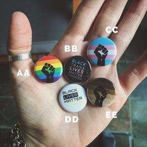 Activist Pins and Magnets - Choose Your Own - Black Lives Matter ...