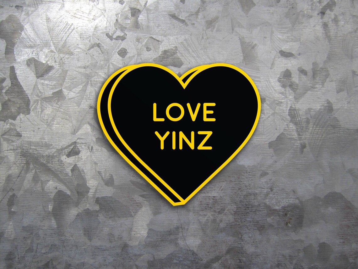Pittsburgh Sticker or Magnet Love Yinz Heart 3 - Etsy