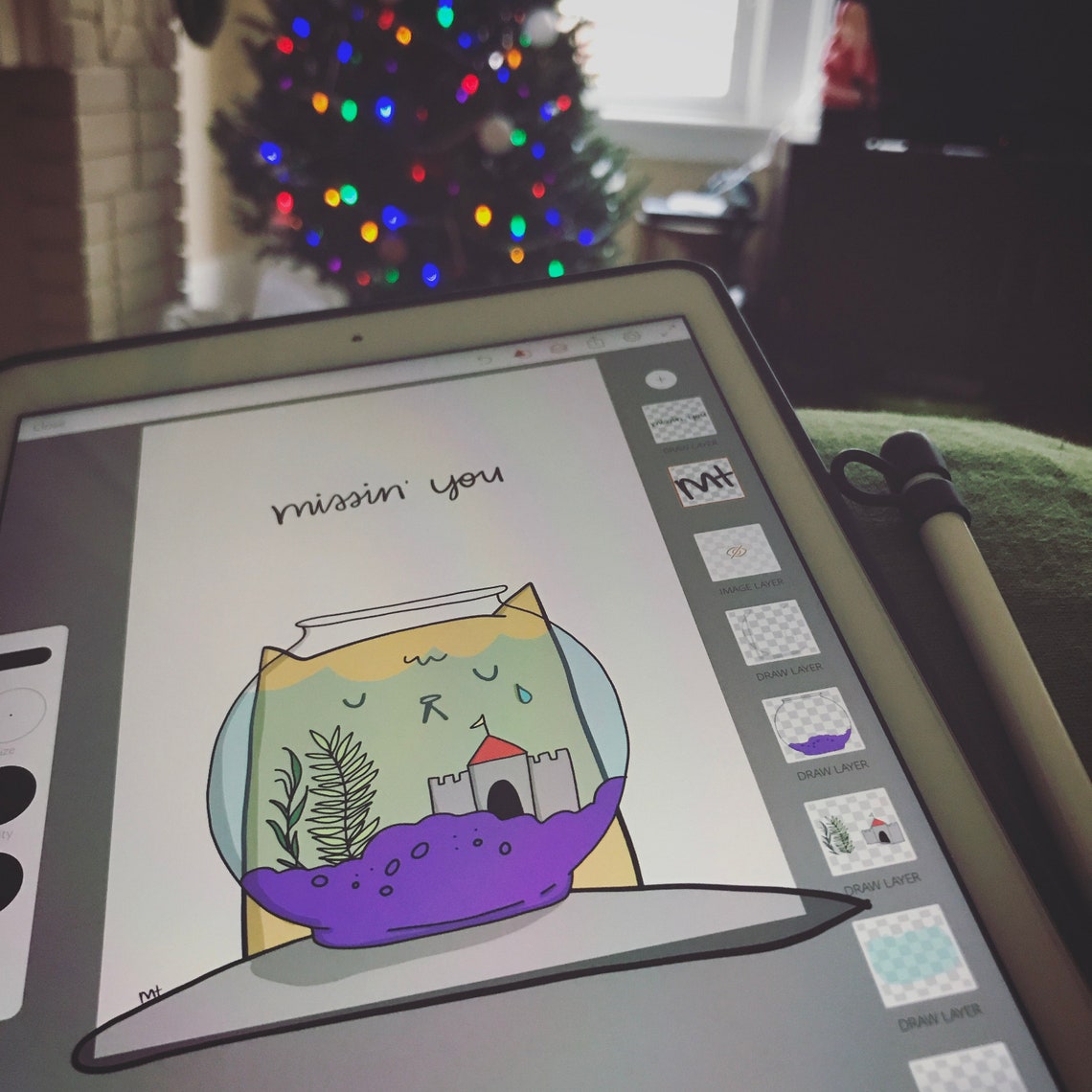 Printable Missing You Sad Card - Cute Cat + Fishbowl Goodbye Farewell ...