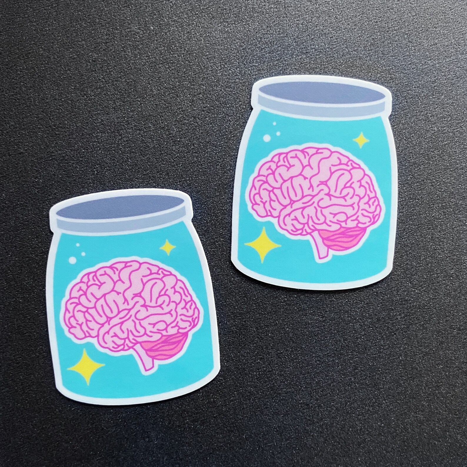 Brain in a Jar Sticker 2 Anatomy Decal Unique - Etsy