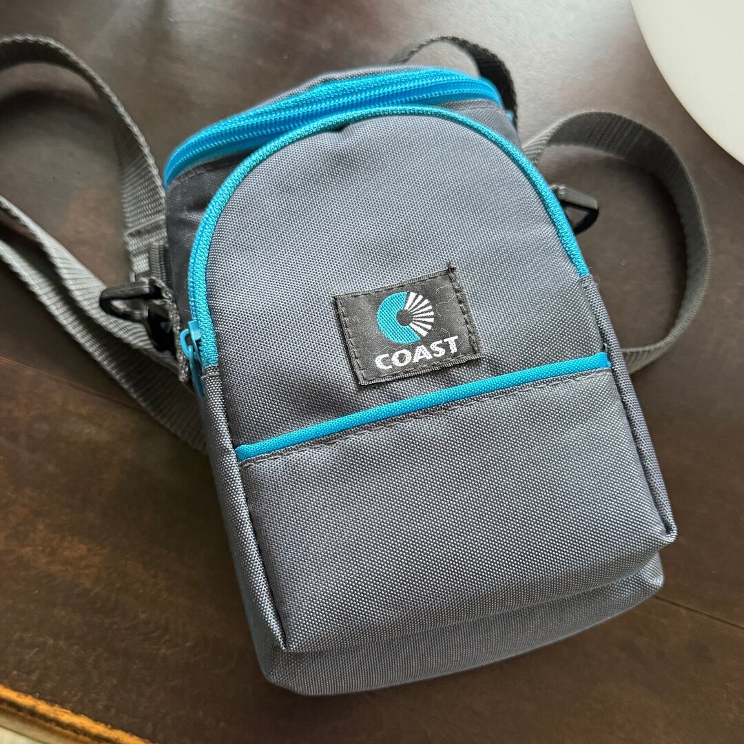 Vintage Camera Bag - 90s Style Coast Brand Gray and Teal Camera Bag ...