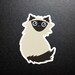Himalayan Cat Sticker or Magnet Persian Cat Vinyl Weatherproof Decal 3 ...