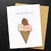 Printable New Baby Card Ice Cream Cone With Sprinkles Baby Card ...