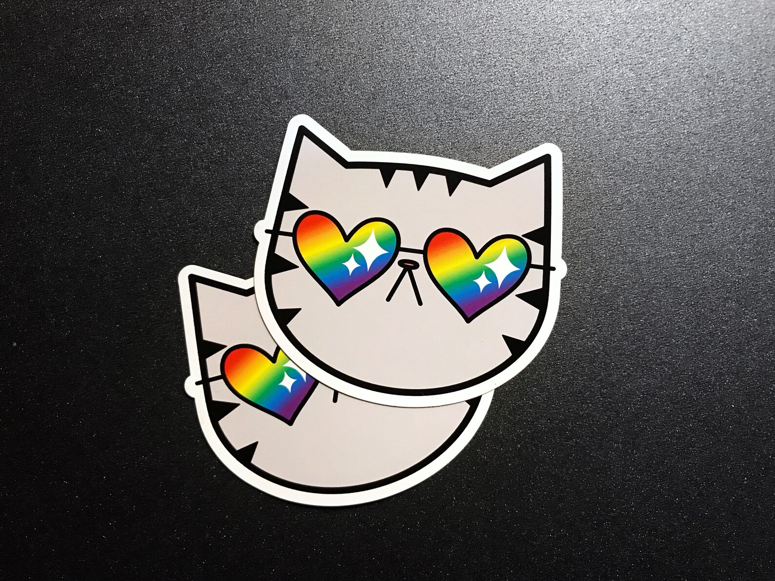 Rainbow Cat Sticker or Magnet 3 Inch Vinyl Weatherproof - Etsy UK
