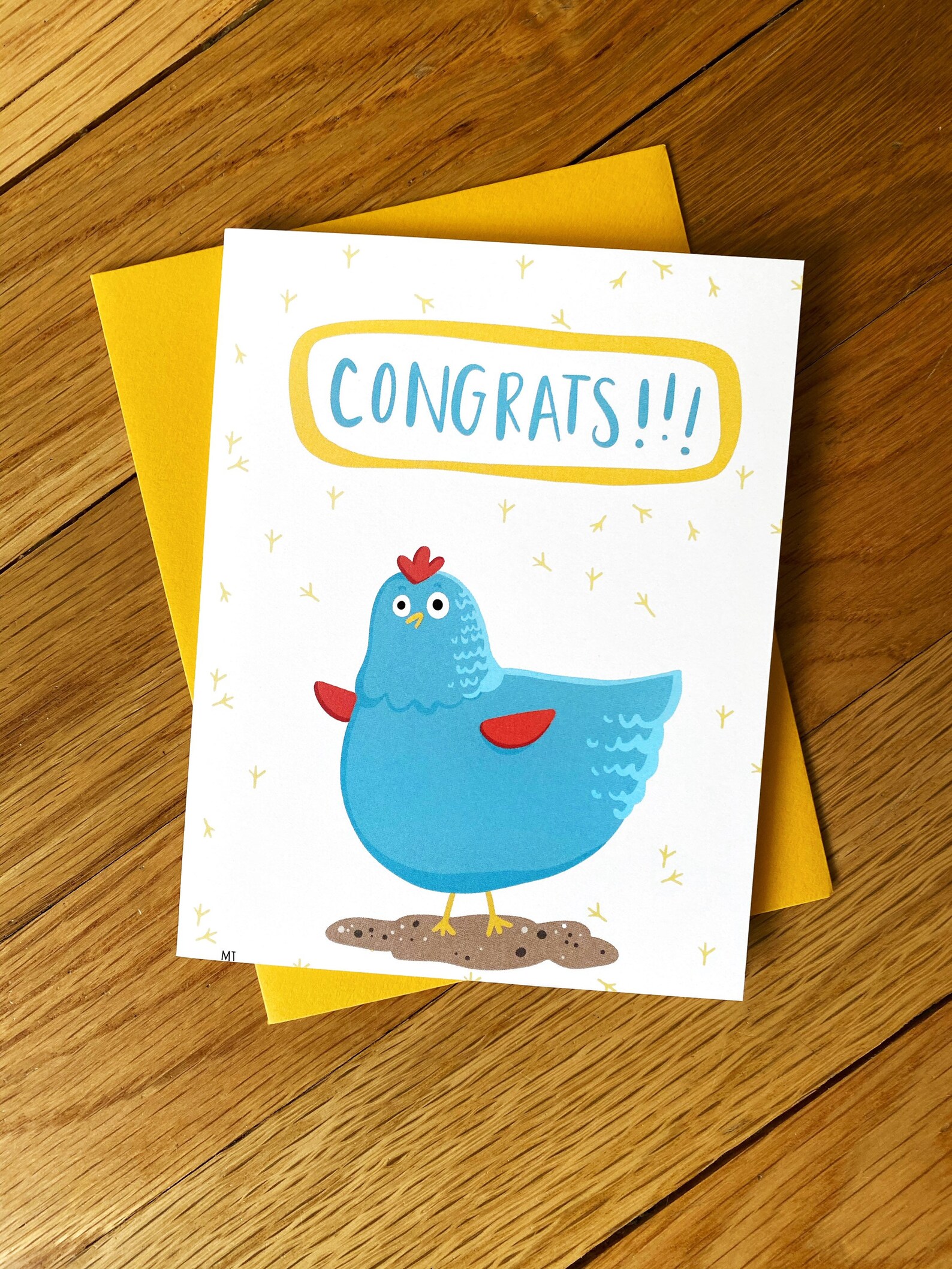 Printable Congrats Card Cute Excited Chicken Greeting Card - Etsy