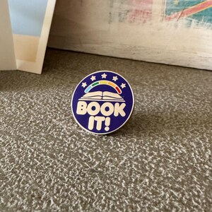 Book It Button Enamel Pin - 90s Nostalgia Pizza Hut Lover - Fun ...