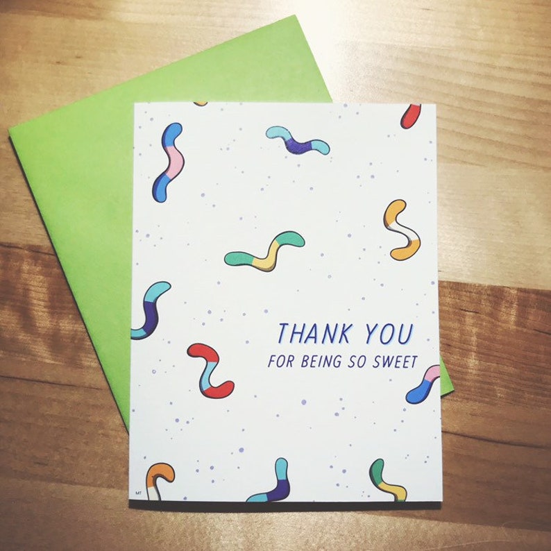 Printable Thank You Card - Cute Pun Gummy Worms Card - Appreciation ...