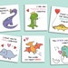 Printable Dinosaur Valentine's Day Cards for Kids School Valentine's ...
