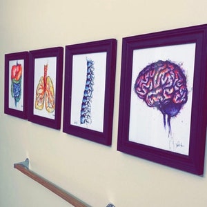 Brain Watercolor Unique Anatomy Art Print Watercolor and Ink Painting ...
