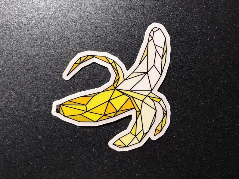 CLEARANCE Banana Sticker 3' Geometric Banana - Etsy