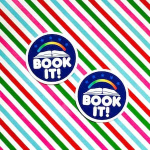 Book It Sticker - Nostalgic 90s Kid Decal - I Love Reading - 2 Inch ...