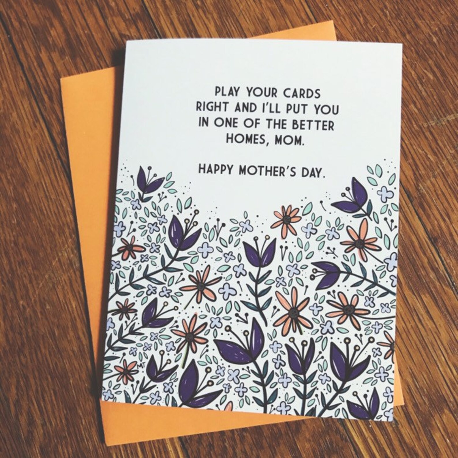 Funny Mother's Day Card Printable Colorful Purple - Etsy
