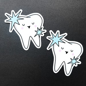 Cute Tooth Sticker - 3 Inch Vinyl Weatherproof Decal - Gift for ...