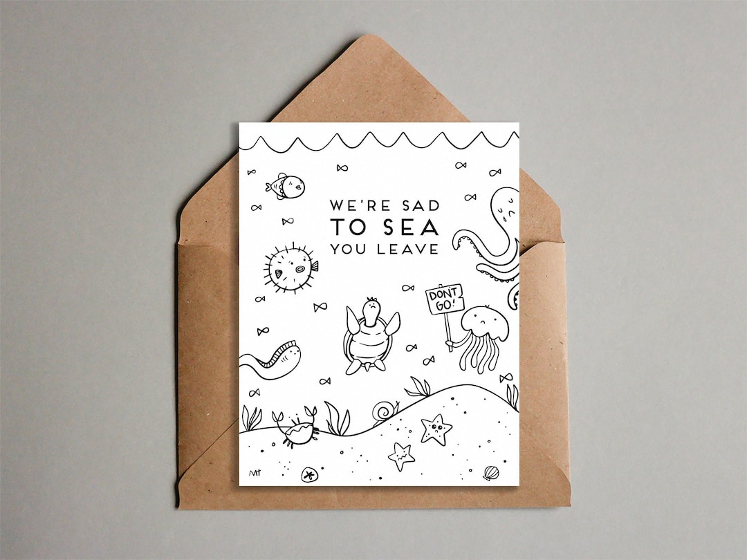 Printable Don't Go Goodbye Greeting Card - From All of Us - Coworker ...