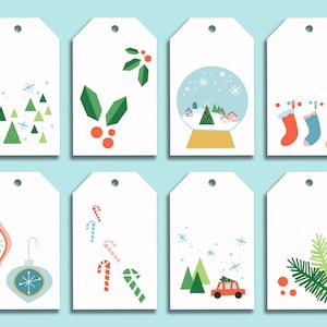 Printable Winter Holiday Gift Tags Original Designs - Etsy