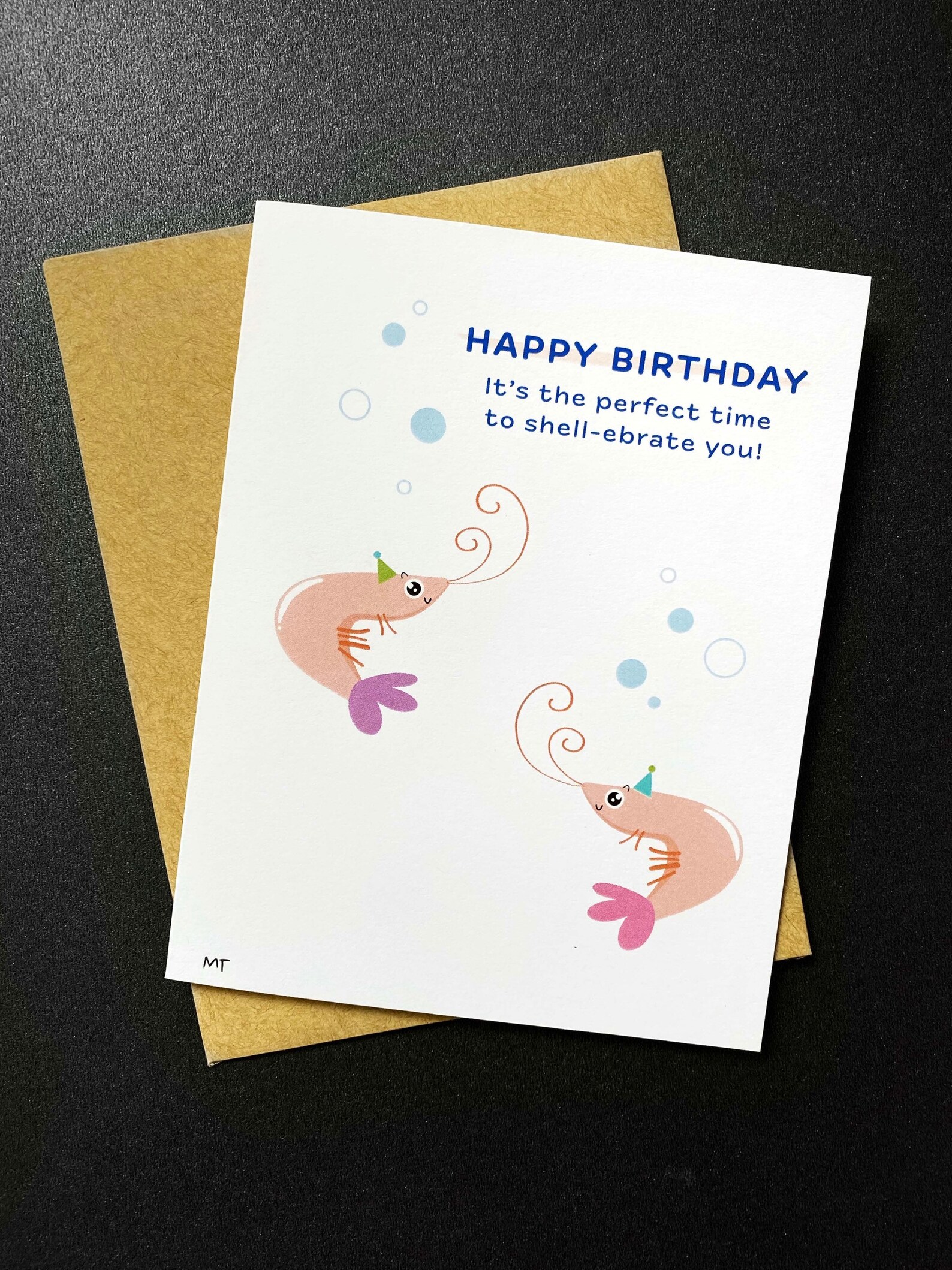 Shrimp Birthday Card - Printable Cute Shrimp Sea Creature Happy ...