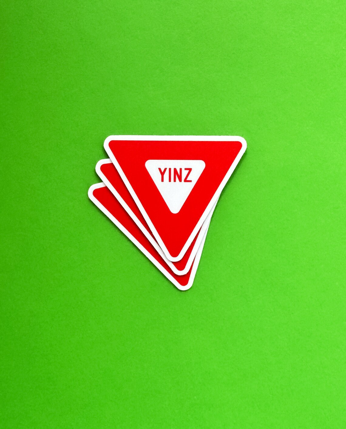 Pittsburgh Yinz Sticker - 2 Inch Vinyl Sticker - Yinz Yield Sign Decal ...