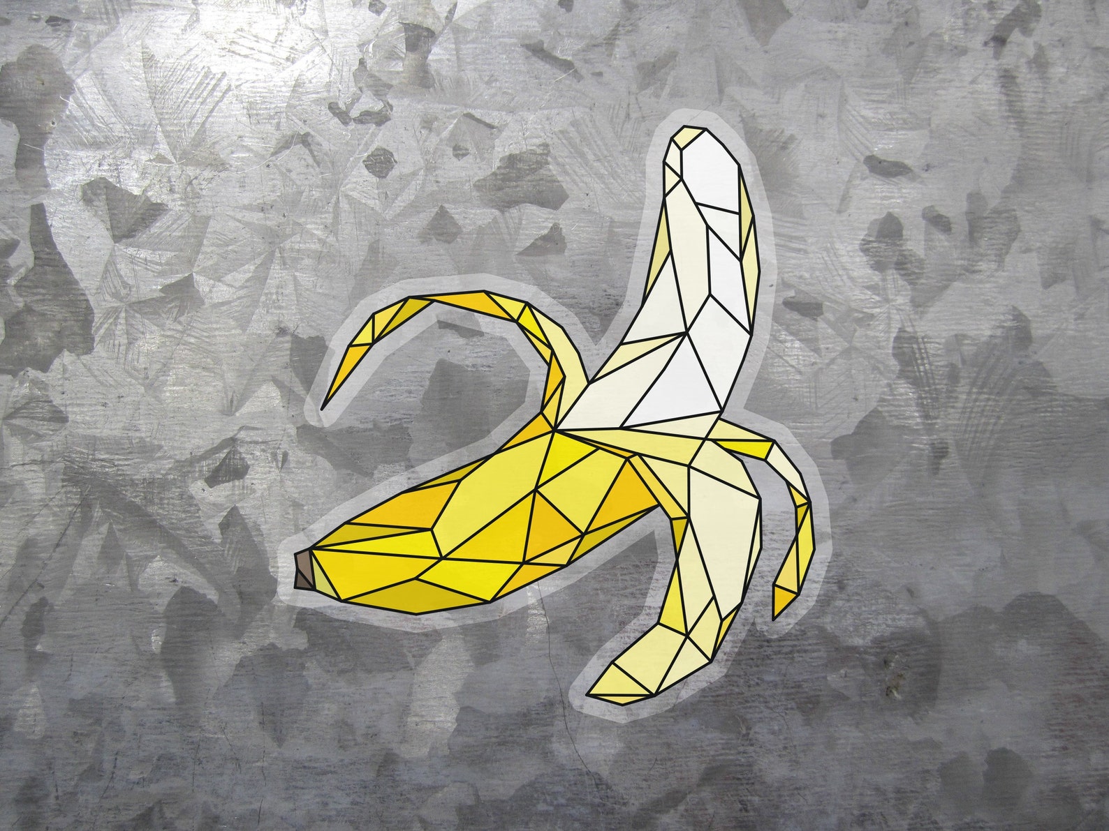 CLEARANCE Banana Sticker 3' Geometric Banana - Etsy
