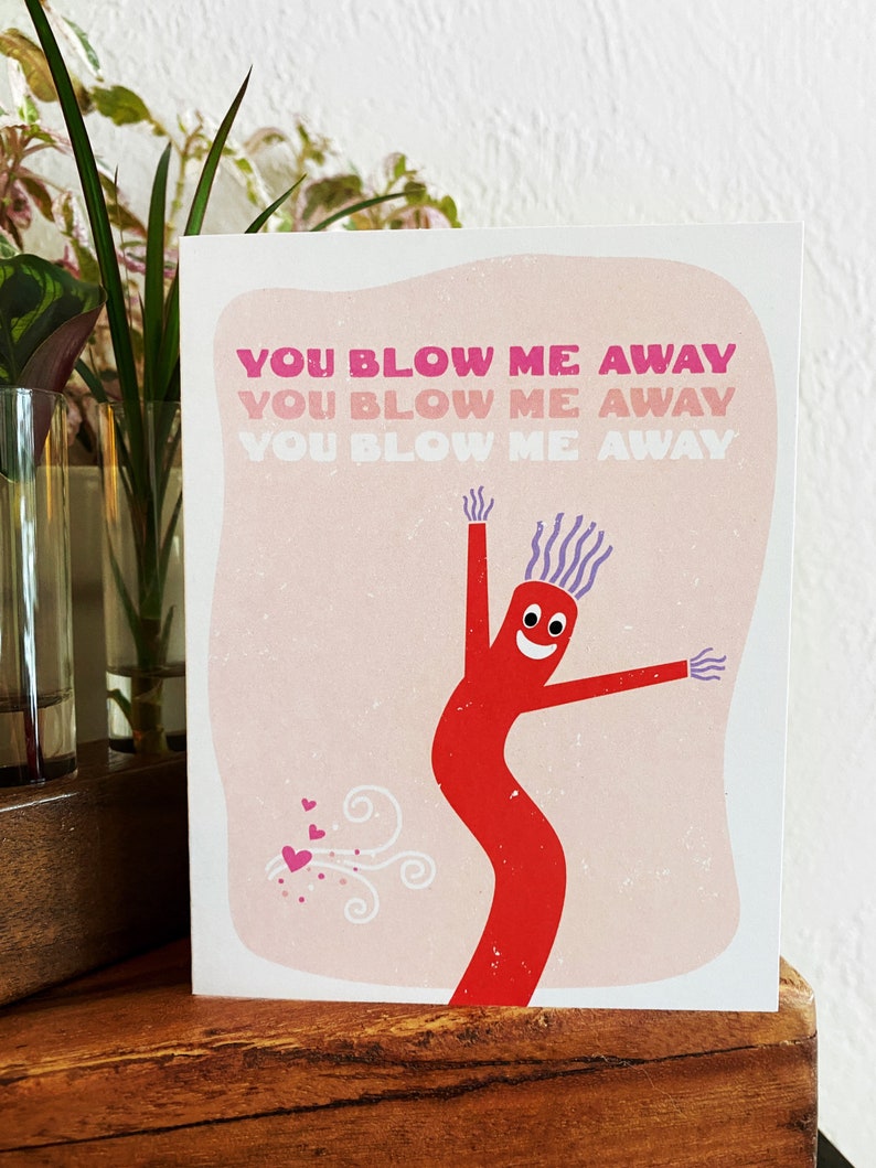 Inflatable Tube Guy Card - Printable Valentine's Day Love Card - Wacky ...
