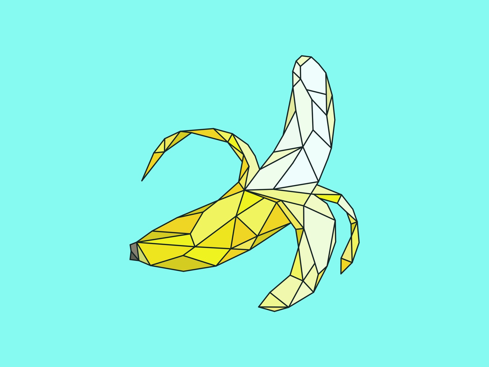 CLEARANCE Banana Sticker 3' Geometric Banana - Etsy