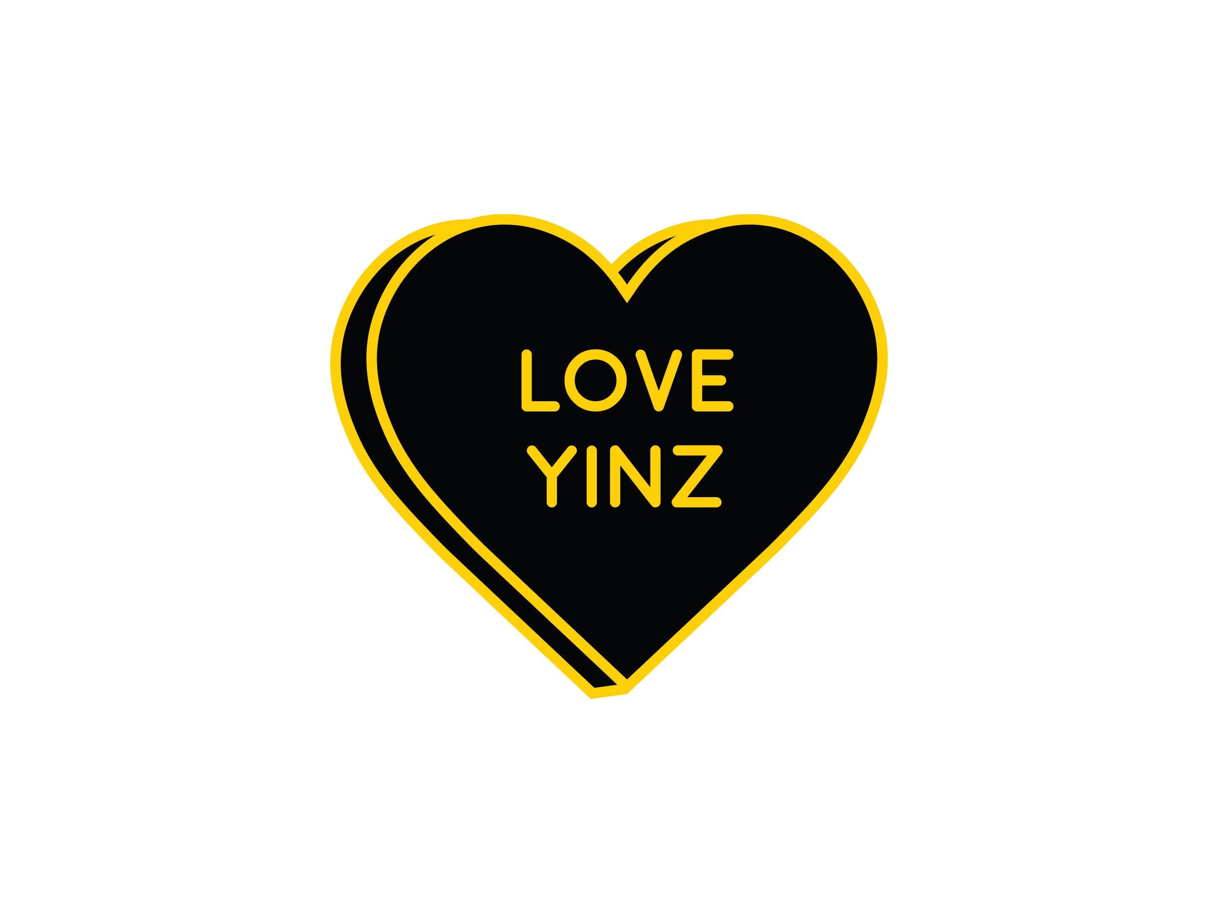 Pittsburgh Sticker or Magnet Love Yinz Heart 3 | Etsy