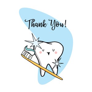 Thank You Dentist Orthodontist Greeting Card - Printable Greeting Card ...