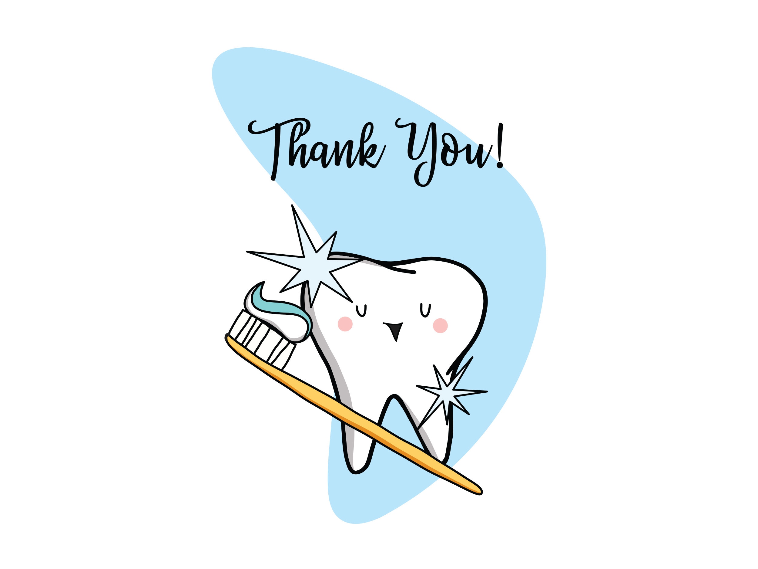 Tooth Thank You Greeting Card Printable Greeting Card for - Etsy