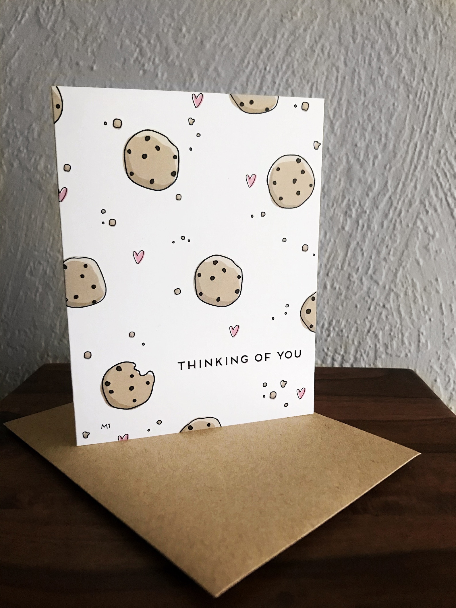 Thinking of You Card - Printable Chocolate Chip Cookie Greeting Card ...