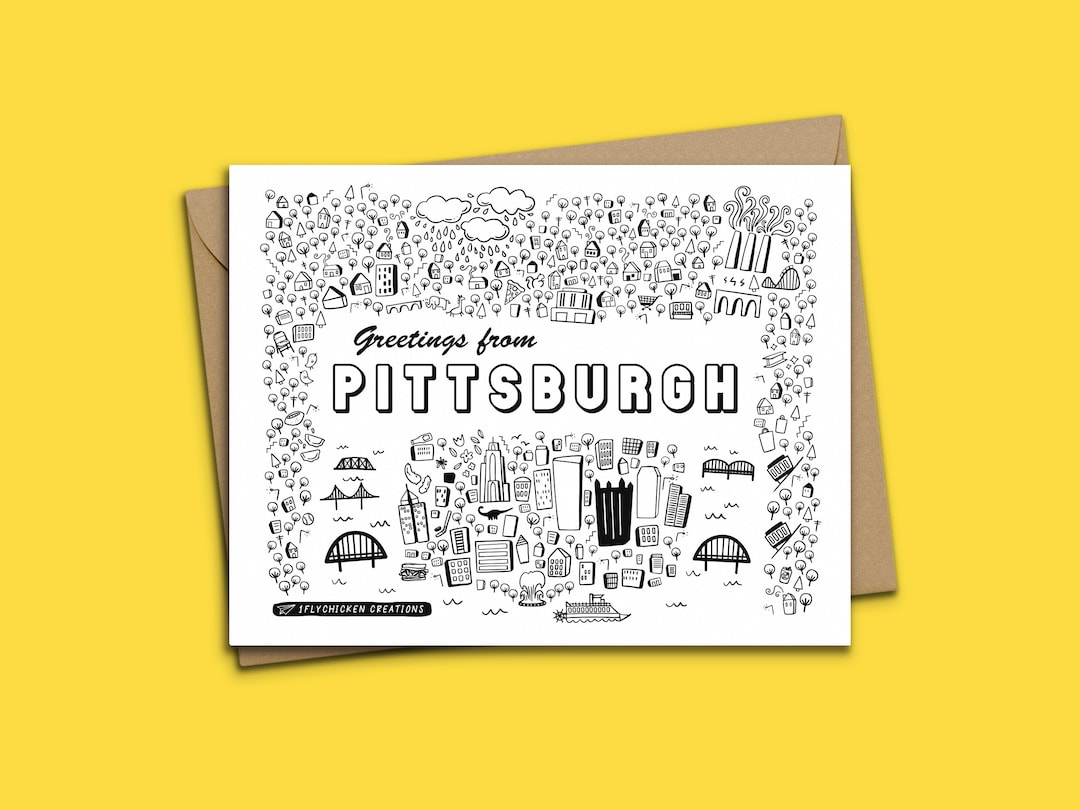 Pittsburgh Greeting Cards - Unique Pittsburgh Illustration by Local ...