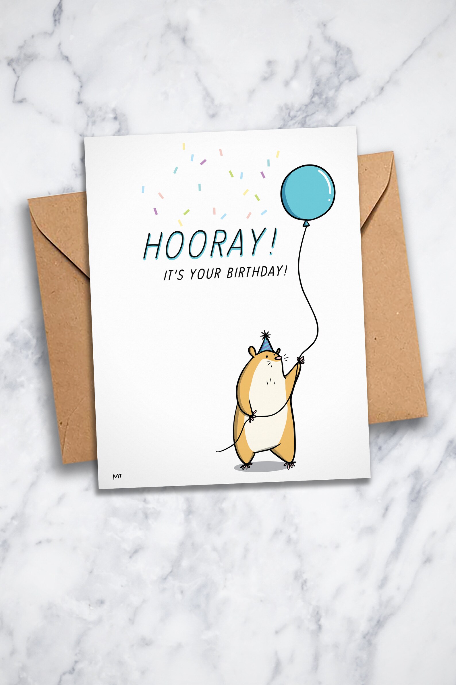 Hamster Birthday Card Printable Happy Birthday Card Cute | Etsy