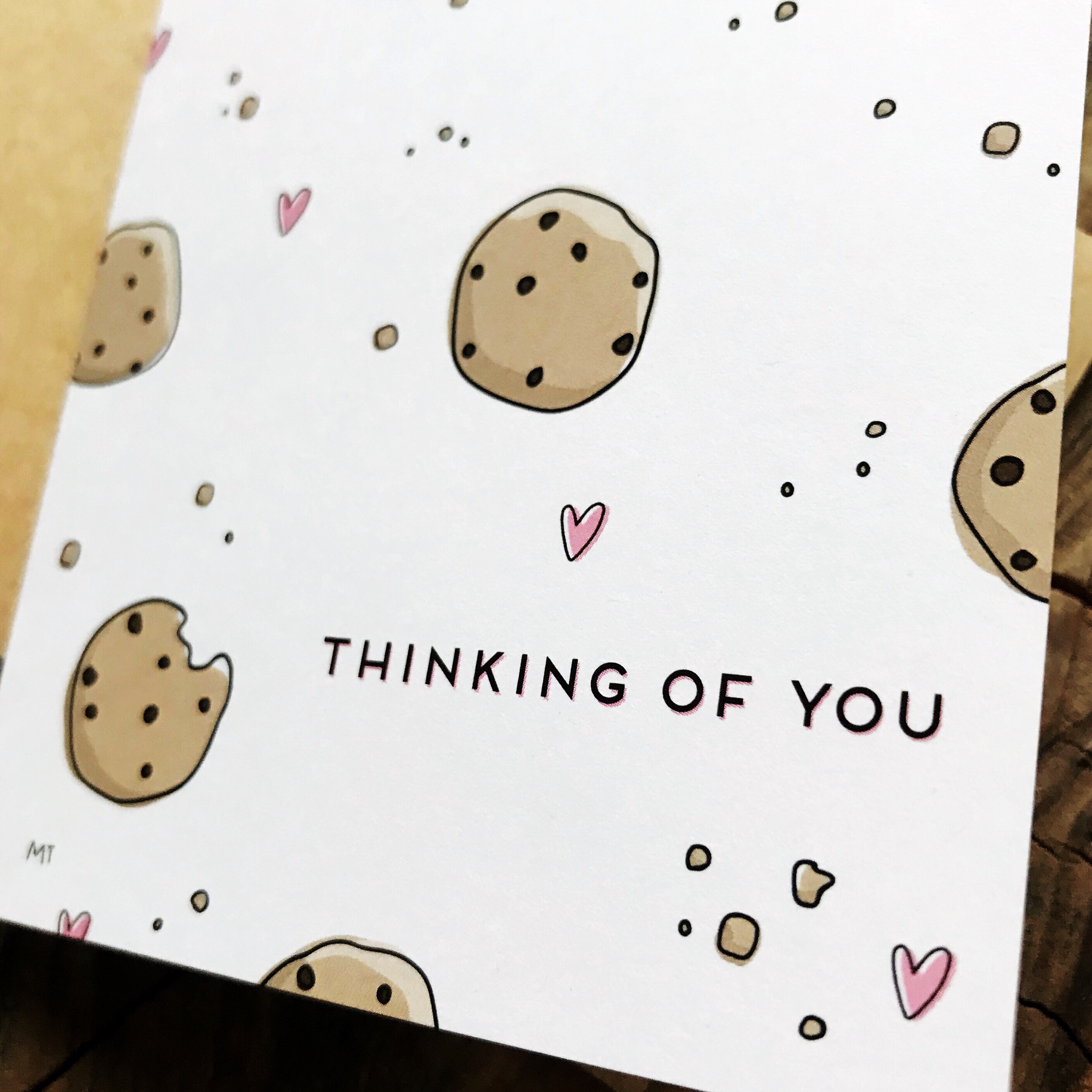 Thinking of You Card - Printable Chocolate Chip Cookie Greeting Card ...