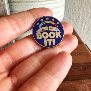Book It Button Enamel Pin - 90s Nostalgia Pizza Hut Lover - Fun ...