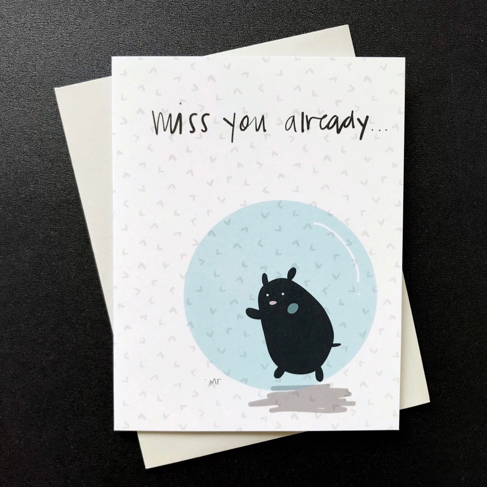 Cute Goodbye Card Hamster in Ball Miss You Already | Etsy