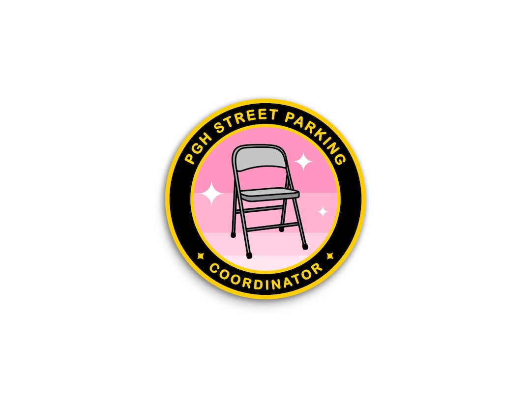 Pittsburgh Parking Chair Sticker - 2 Inch Pittsburgh Merit Badge ...