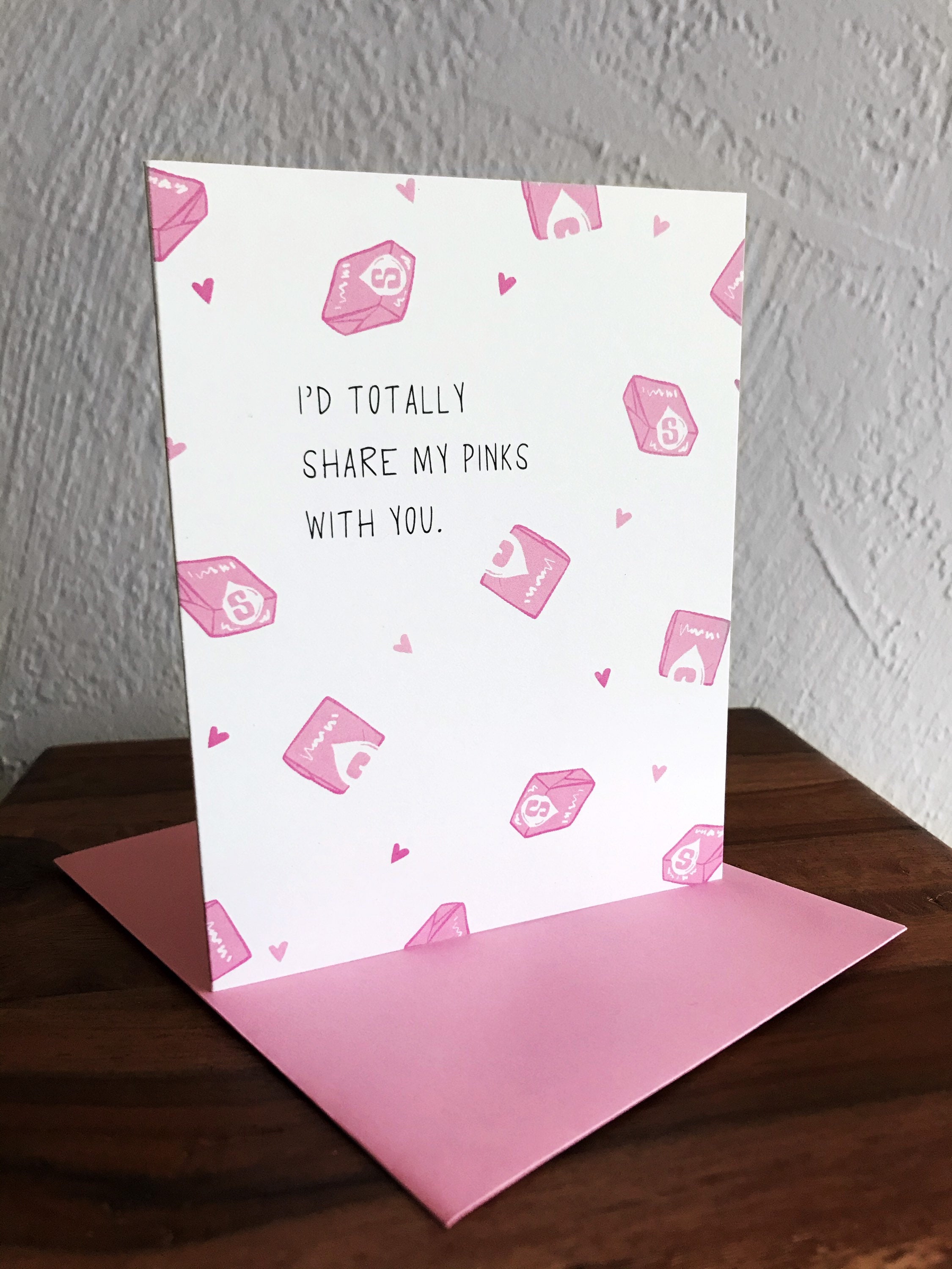 Pink Starburst Card - Printable Valentines Day Galentines Day Card ...