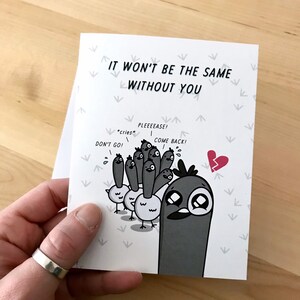 Sad Goodbye Card From All of Us - Printable "dirty Birds" Pigeon ...