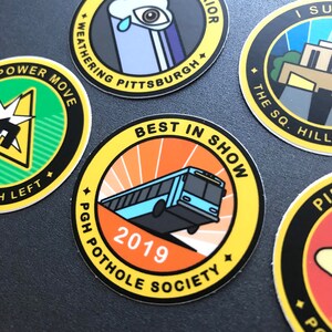 Pittsburgh Sticker Pittsburgh Left Merit Badge 2 - Etsy