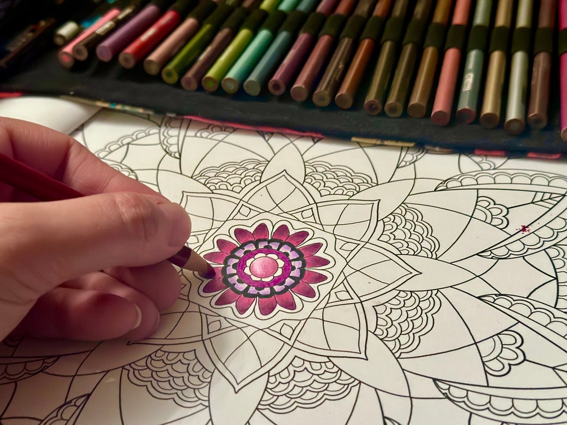 Relaxation Colouring Mandala Colouring Book Mandala Book 1st Edition - Etsy