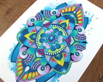 A3 Mandala Art Print - Etsy
