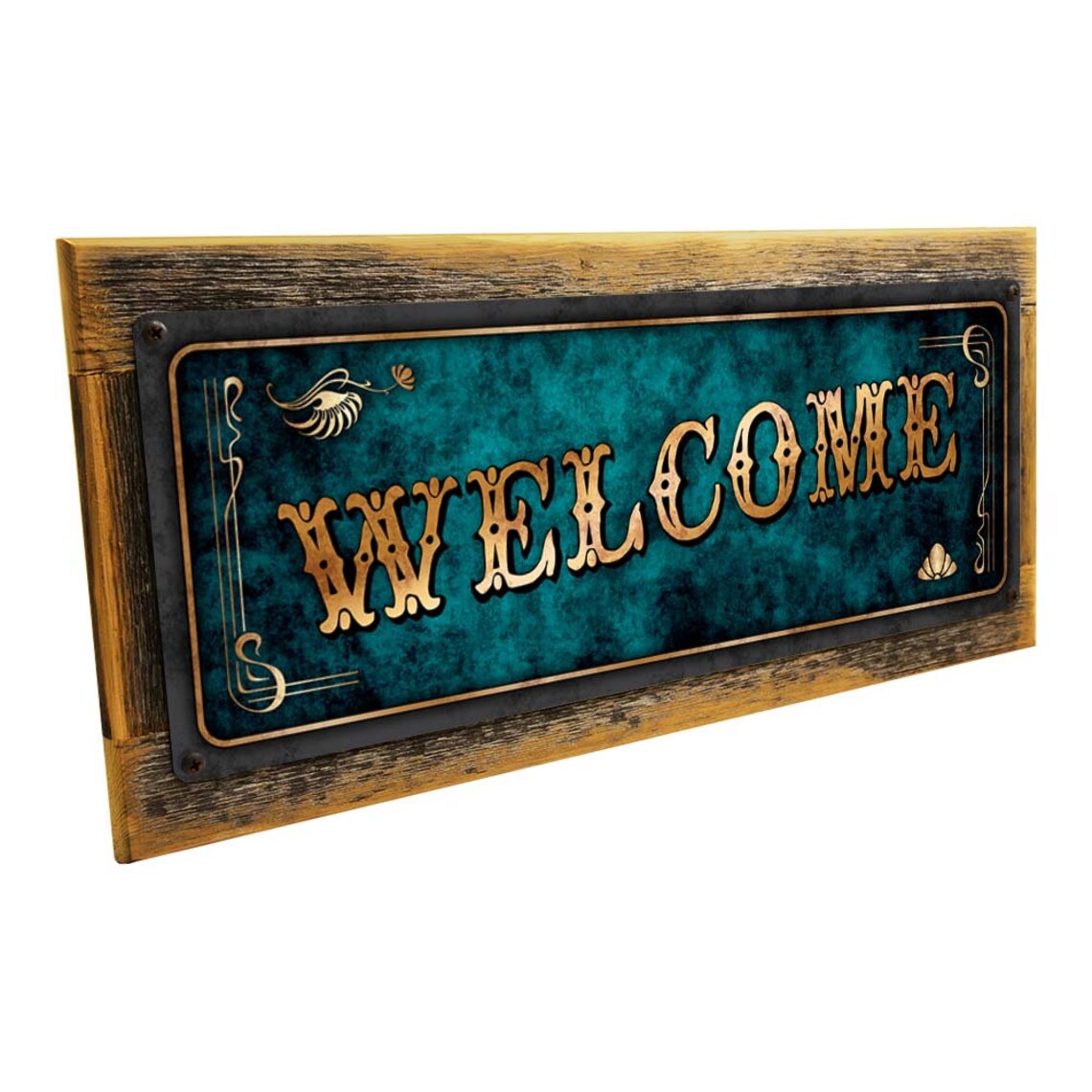 Blue Welcome Metal Sign Wall Decor for Home and Office - Etsy