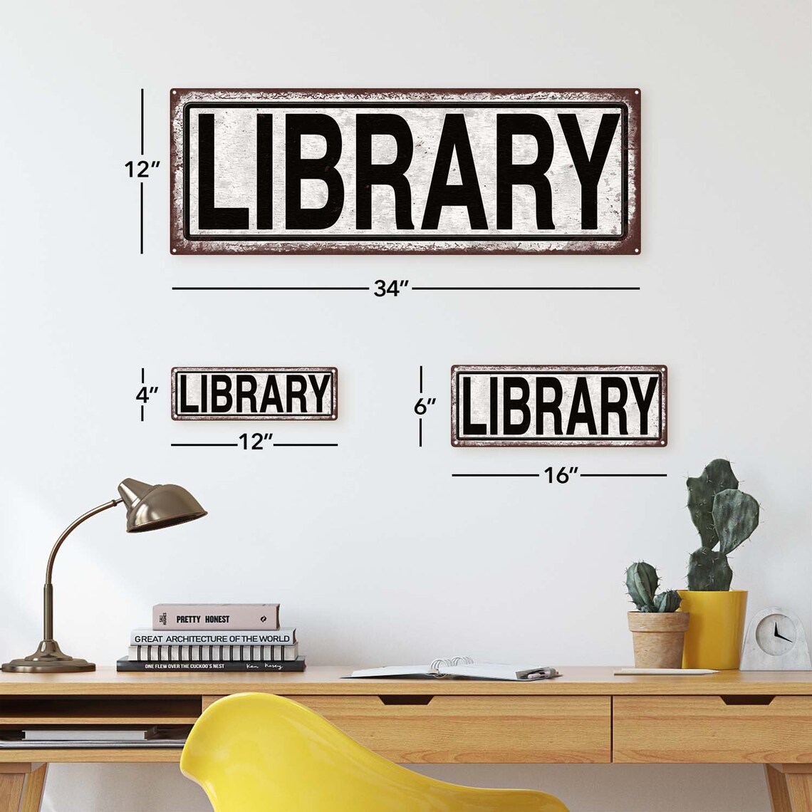 Library Metal Sign Wall Decor for Home and Office - Etsy