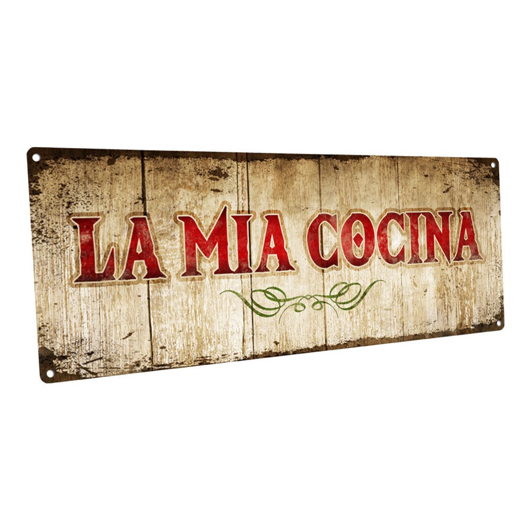 La Mia Cocina Cocina Metal Sign for Decorating Kitchen and Dining - Etsy