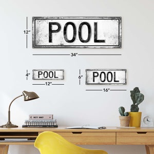Pool Metal Sign; Wall Decor for Porch, Patio, or Deck - Etsy