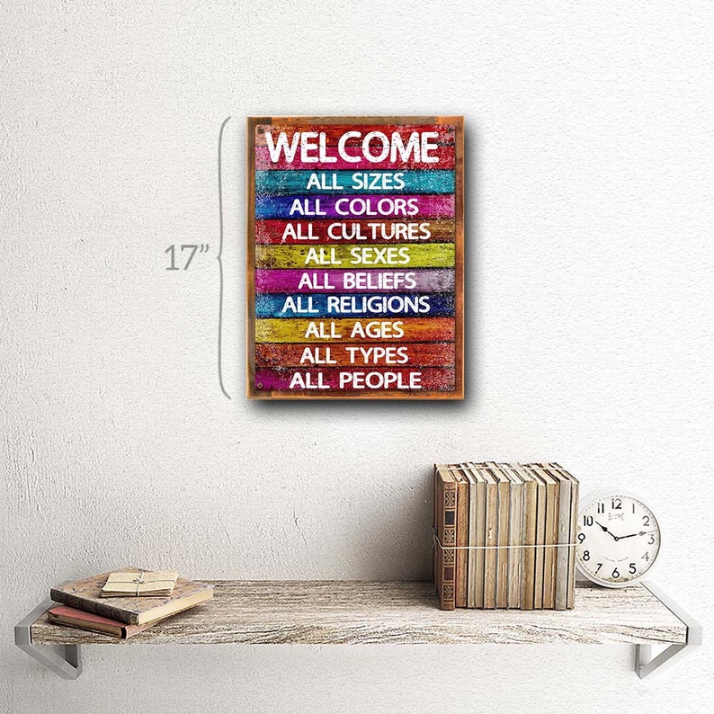 All Welcome Metal Sign Wall Decor for Office or Meeting Room | Etsy