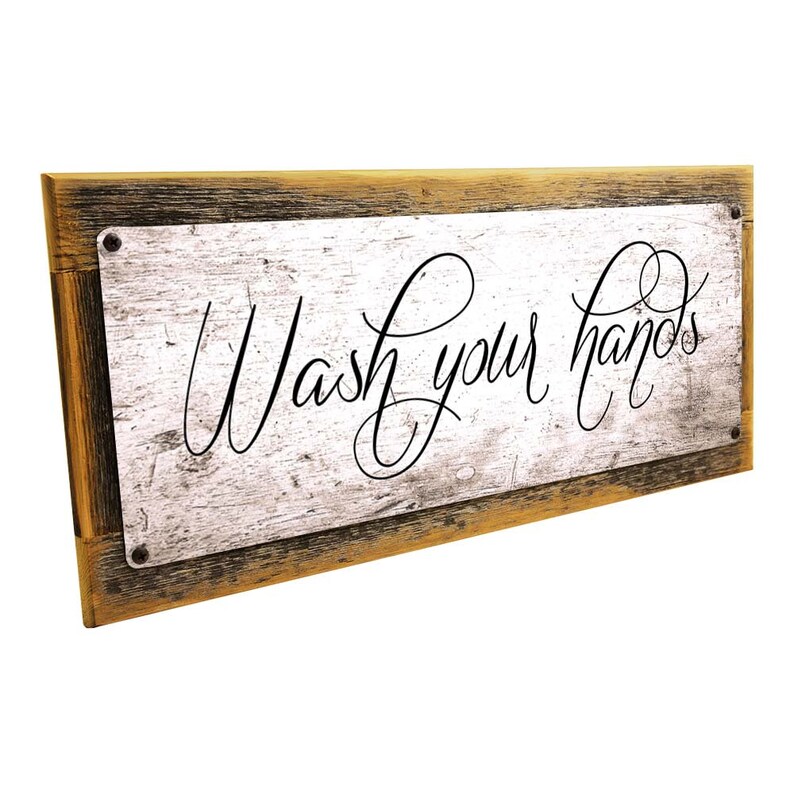 Wash Your Hands Metal Sign Wall Decor for Home Kitchen - Etsy