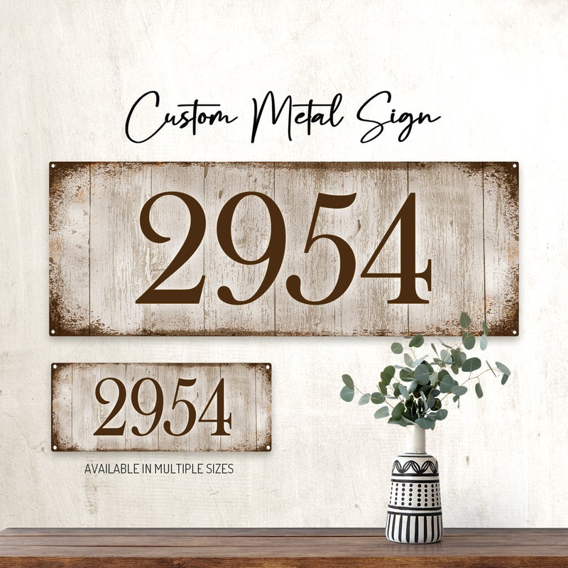 Rustic Metal Address Sign - Etsy