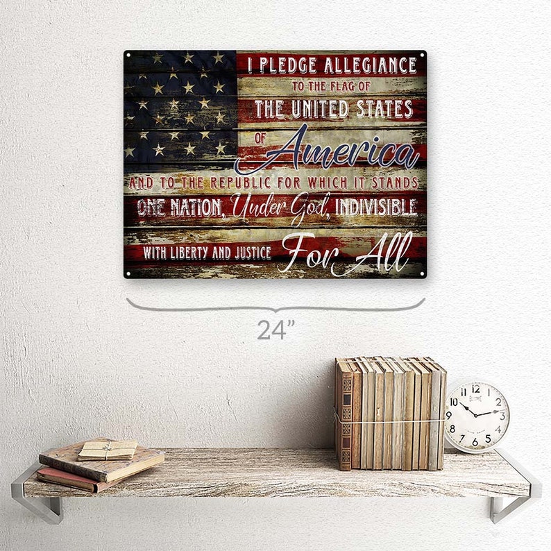 Pledge of Allegiance Metal Sign Wall Decor for Office or - Etsy