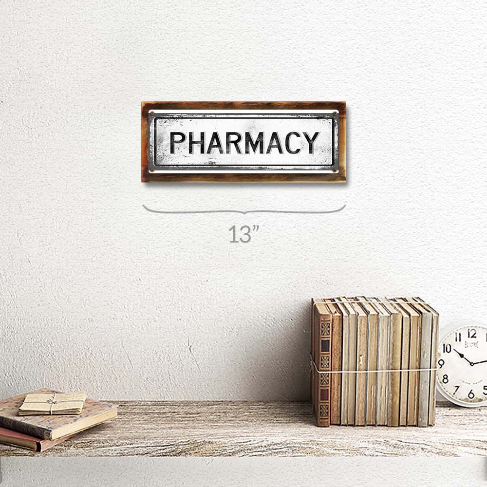 Retro Pharmacy Metal Sign Wall Decor for Bath and Laundry | Etsy