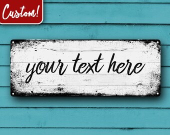 CUSTOM Rustic Wood Design on Metal Sign Wall Decor for Home | Etsy